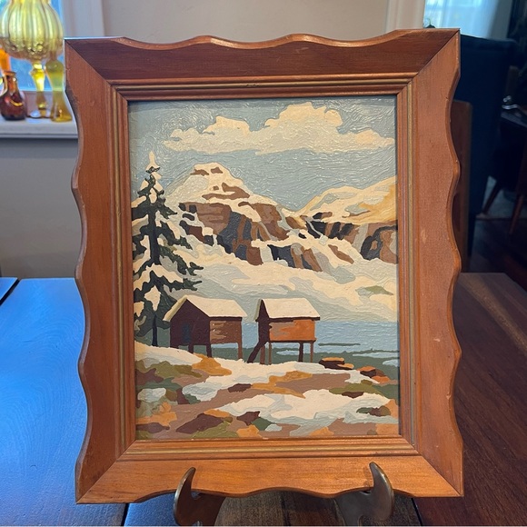 paint by numbers | Art | Vintage Completed Paint By Numbers Painting ...
